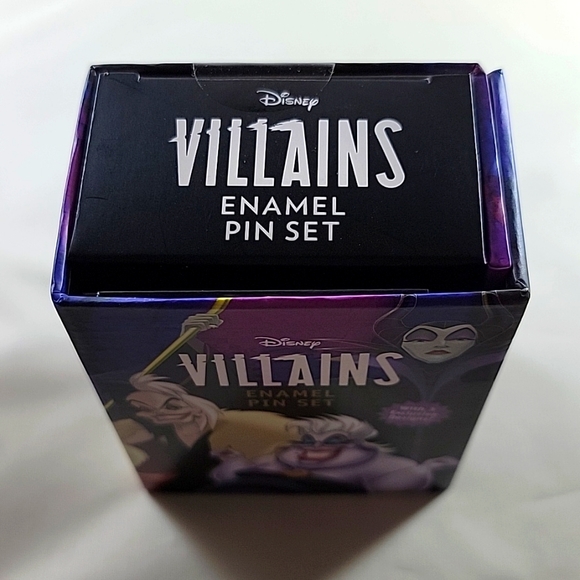 Disney | Jewelry | 3 Enamel Pins Disney Villains Boxed Set Cruella De ...